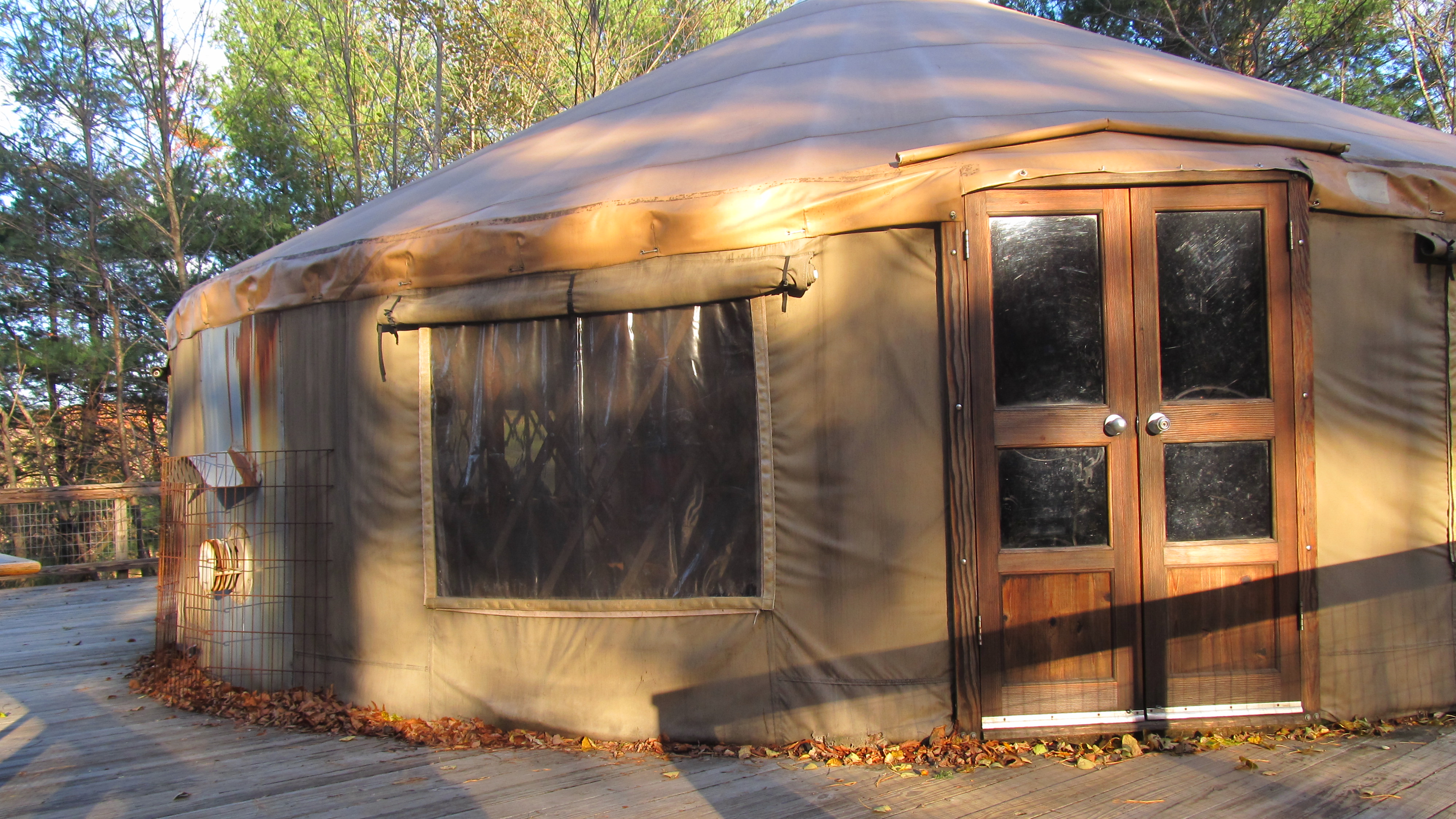 Yurt_outside - Pratt Nature Center